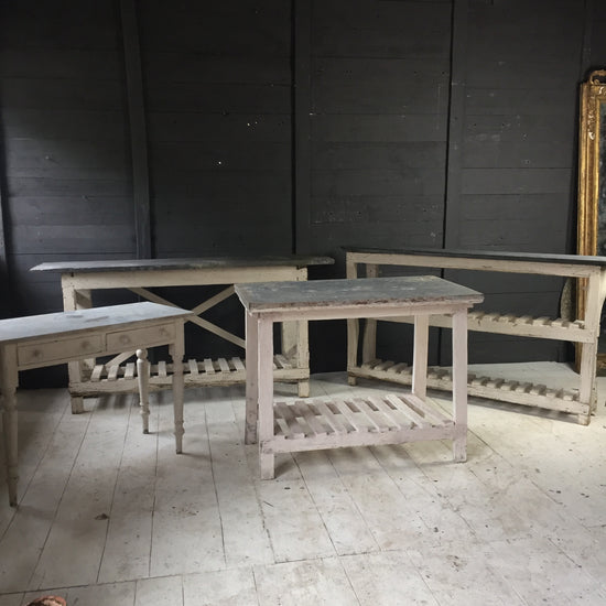 20th Century Zinc Top Dairy Table, Buy On Line, Tigers Decorative UK